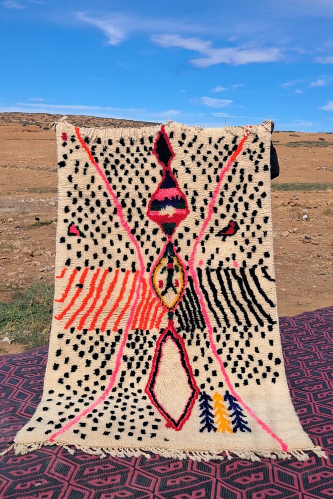 Tapis Azilal | Tapis berbère coloré